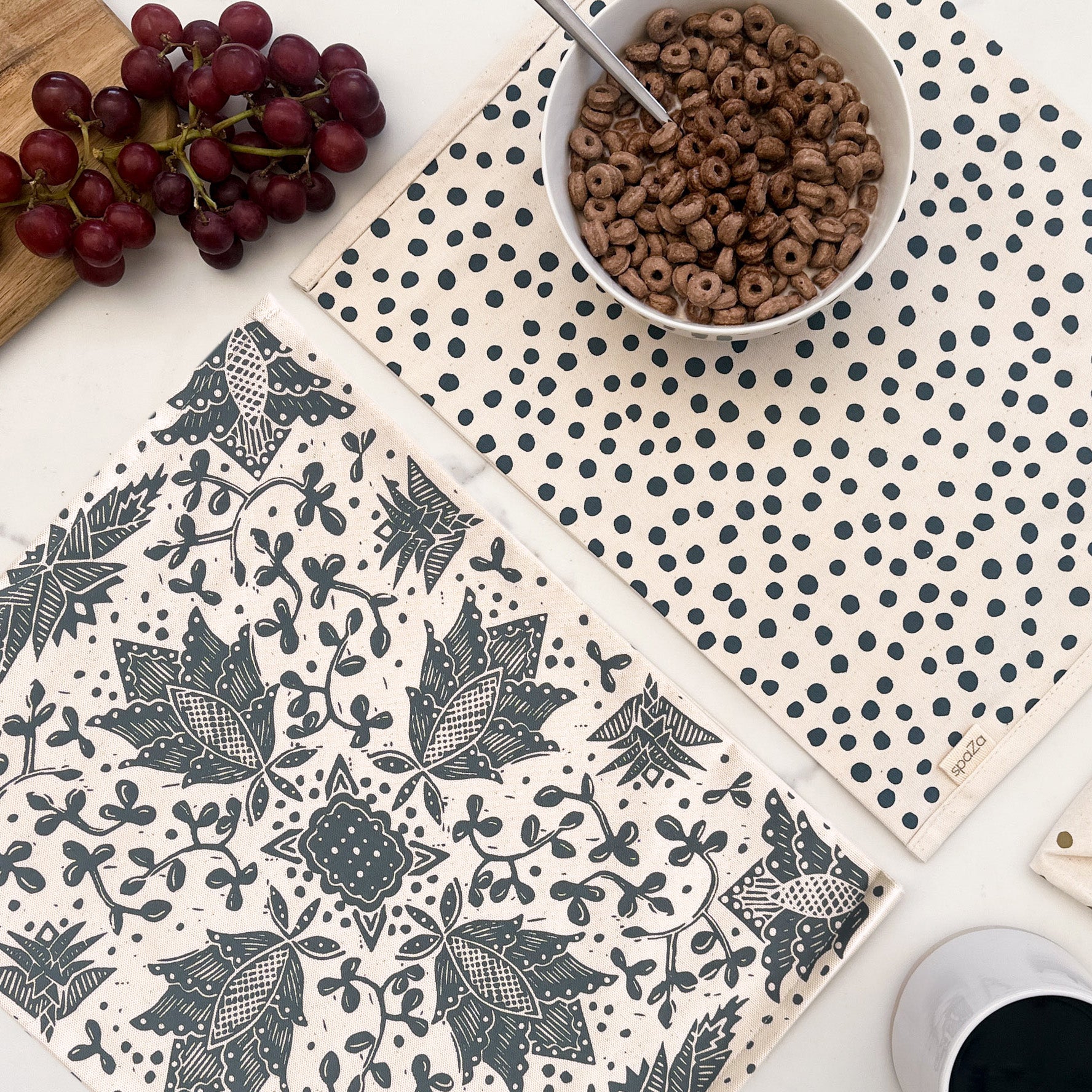 Placemats Reversible Blue | Set of 2 Madiba Print – Spaza Store
